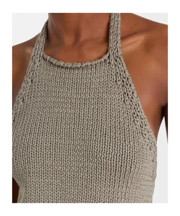 RÓHE Knitted Halterneck Cotton Top