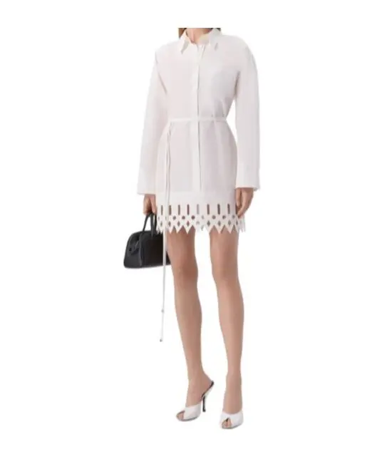 Blumarine Lace Trimmed Shirt Dress
