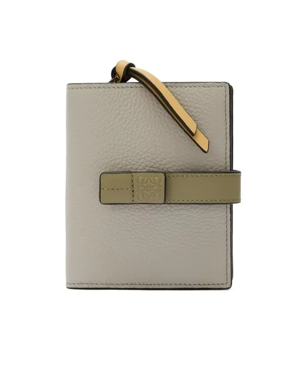 Loewe Compact Zip Wallet In Soft Grained Calfskin - Nude