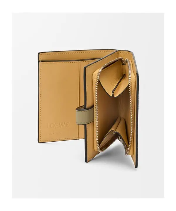 Loewe Compact Zip Wallet In Soft Grained Calfskin