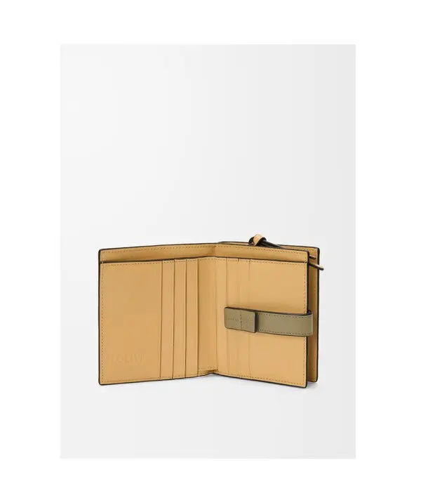Loewe Compact Zip Wallet In Soft Grained Calfskin