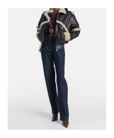 Magda Butrym Long-sleeved Leather Jacket