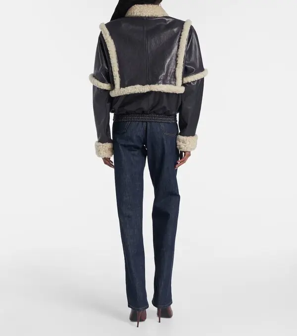 Magda Butrym Long-sleeved Leather Jacket