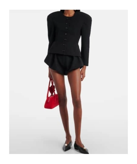 Magda Butrym Belted Wool Shorts