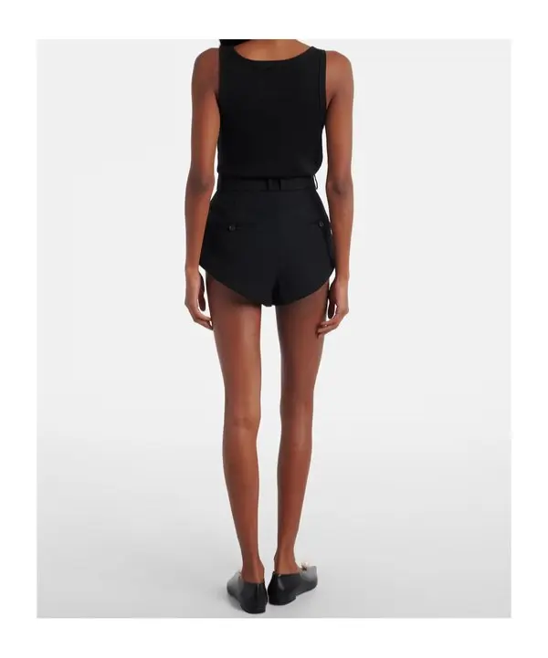 Magda Butrym Belted Wool Shorts