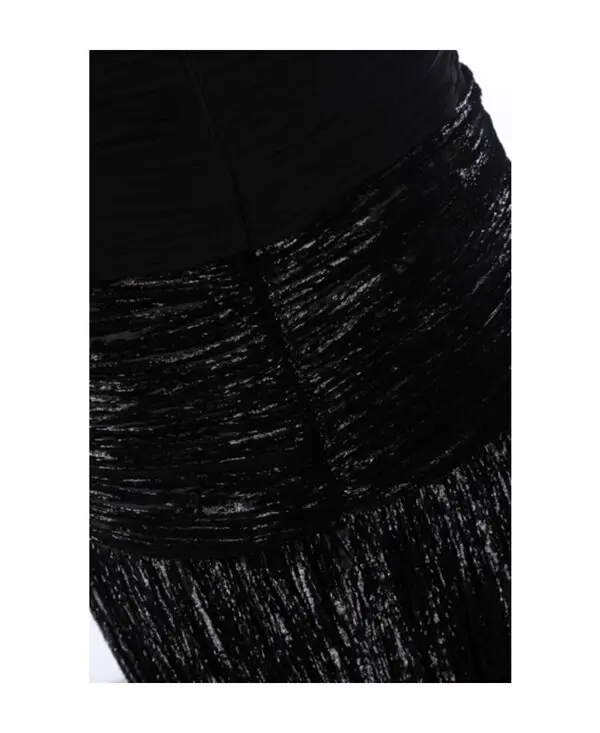 Saint Laurent Lurex Velvet Bustier Dress