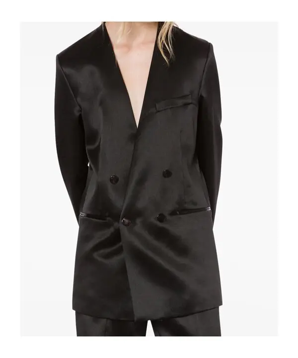 Philosophy Di Lorenzo Serafini Double Breasted Satin Blazer
