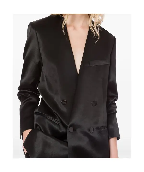 Philosophy Di Lorenzo Serafini Double Breasted Satin Blazer
