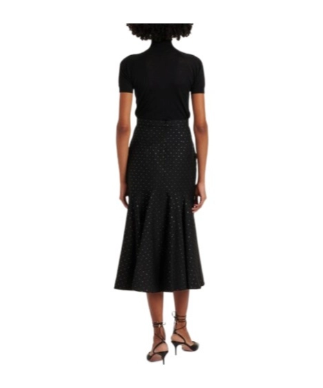Erdem Polka-dot Cotton And Woolmidi Skirt