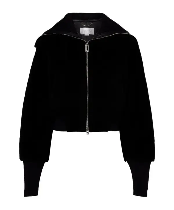 Victoria Beckham Lapel Collar Long-sleeved Casual Jacket - Black