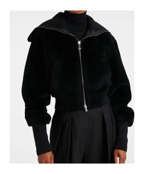 Victoria Beckham Cropped Zip Up Jacket