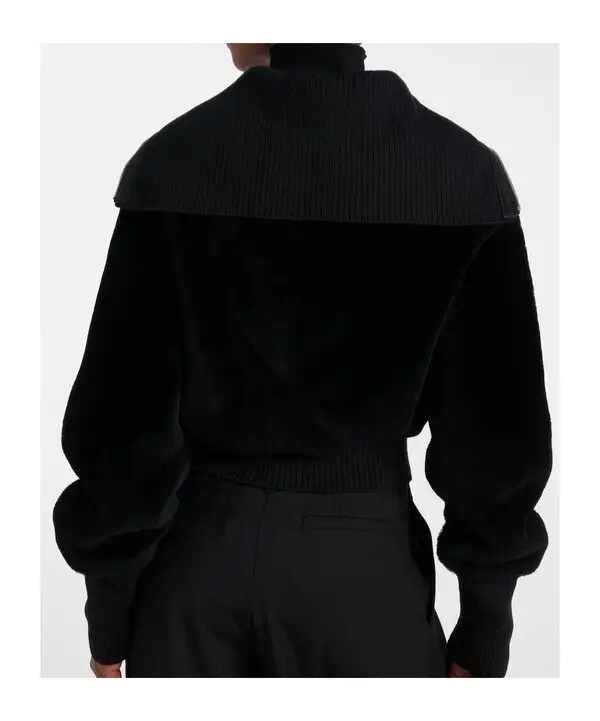 Victoria Beckham Cropped Zip Up Jacket