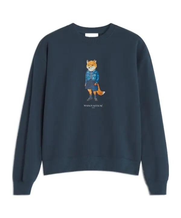Maison Kitsuné Dressed Fox Comfort Sweatshirt - French Navy