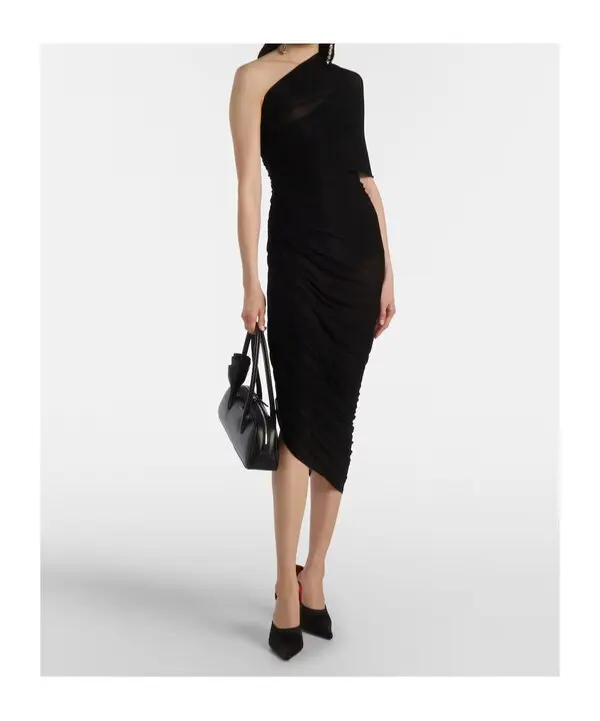 Magda Butrym One-shoulder Ruched Midi Dress