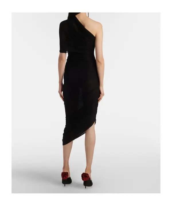 Magda Butrym One-shoulder Ruched Midi Dress
