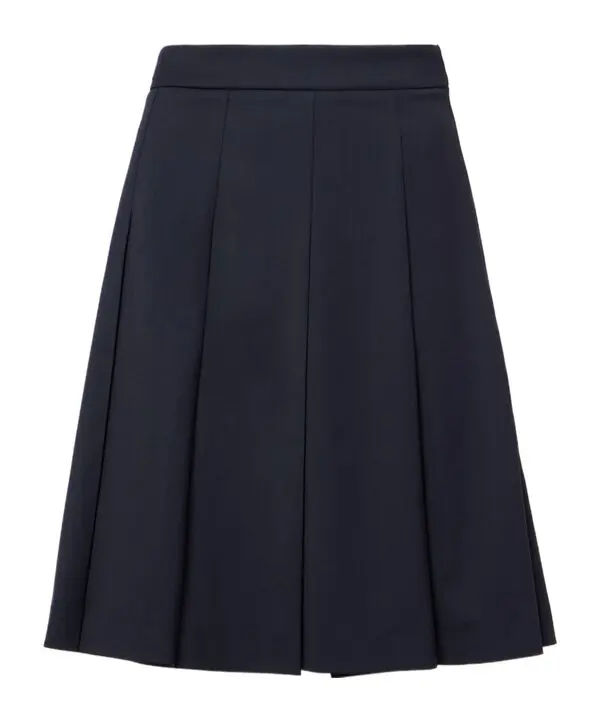 Alessandra Rich Pleated Wool-blend Miniskirt
