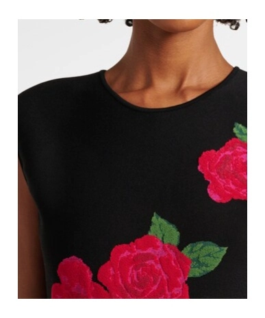 Carolina Herrera Floral Embroidered Midi Dress