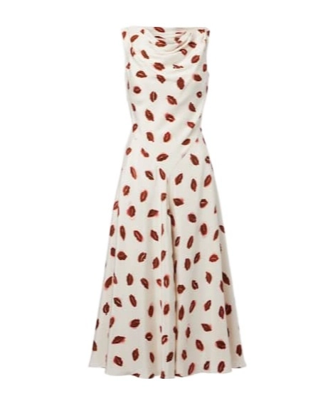 Altuzarra Drina Printed Silk Midi Dress - White