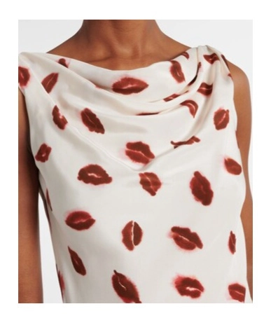 Altuzarra Drina Printed Silk Midi Dress - White