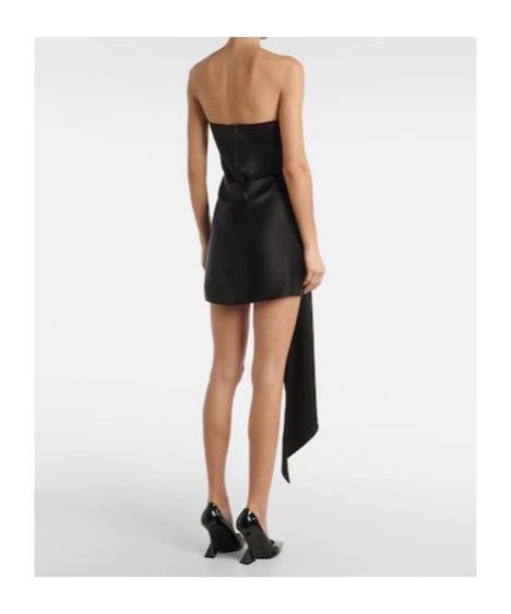 David Koma Off-the-shoulder Satin Mini Dress With Tie Detail