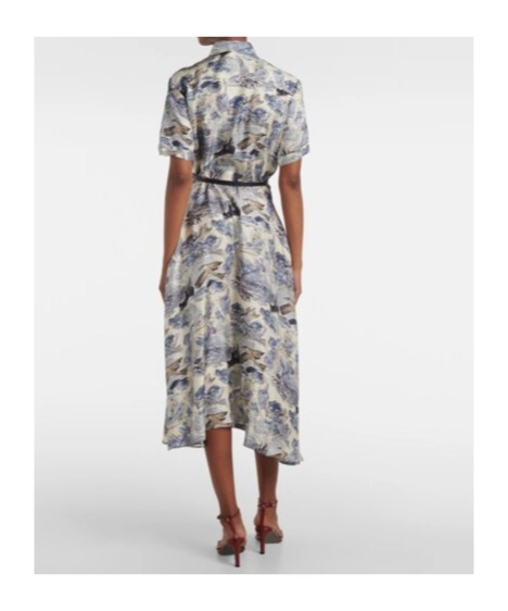 Altuzarra Kiera Printed Silk Shirt Dress - Gray