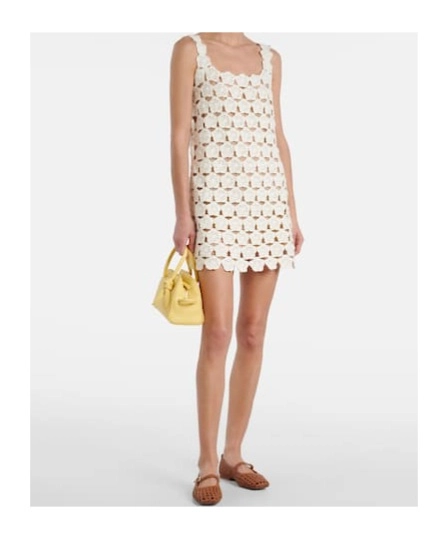 Staud Hoya Floral Crochet Cotton Minidress
