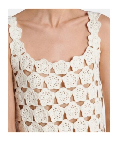 Staud Hoya Floral Crochet Cotton Minidress