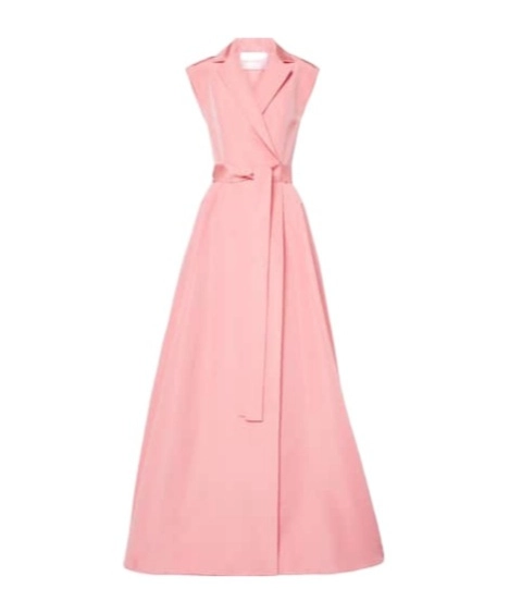 Carolina Herrera Belted Silk Gown - Pink