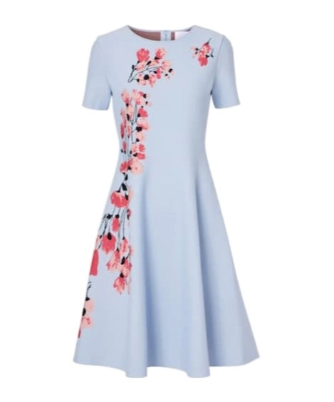 Carolina Herrera Floral Jacquard Midi Dress - White