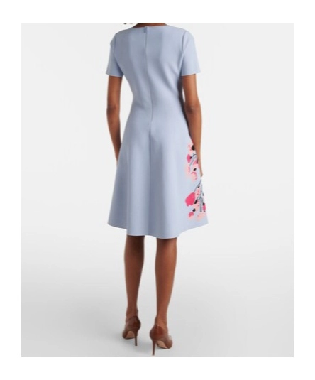 Carolina Herrera Floral Jacquard Midi Dress - White
