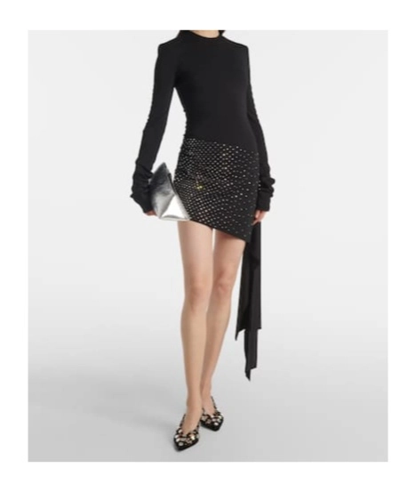 Attico Sash Embellished Minidress
