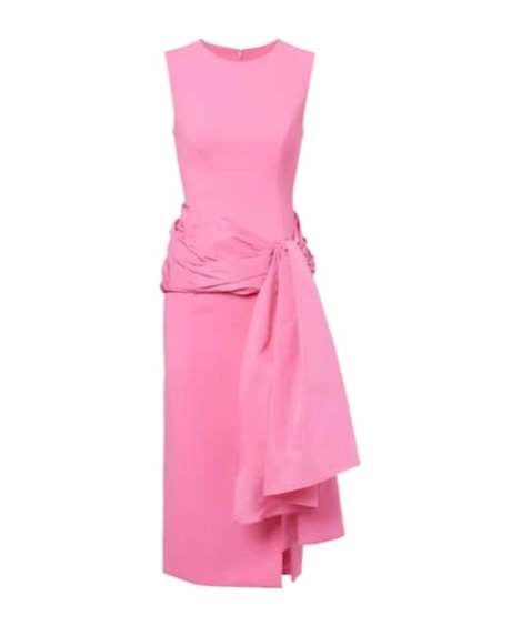 Carolina Herrera Silk-trimmed Crêpe Cocktail Dress - Pink
