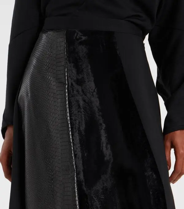 Junya Watanabe High Waist Asymmetrical Hem Skirt