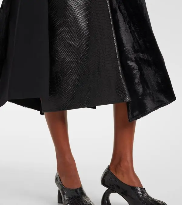 Junya Watanabe High Waist Asymmetrical Hem Skirt