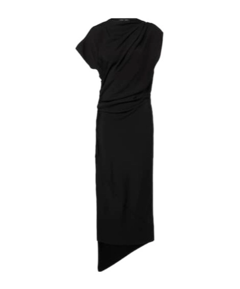 Proenza Schouler Hallie Draped Midi Dress - Black