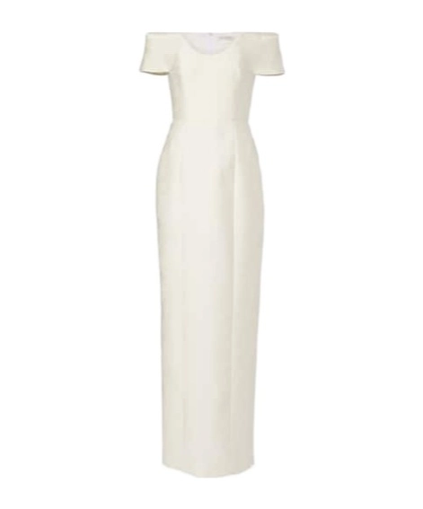 EMILIA WICKSTEAD Aislinn Floral Pencil Cloque Gown - White