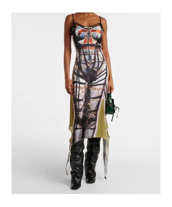 Y/project Bondage Print Midi Dress