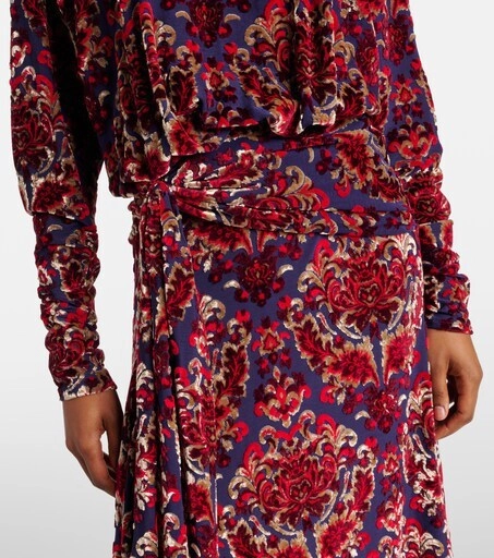 Rabanne Draped Jacquard Maxi Dress