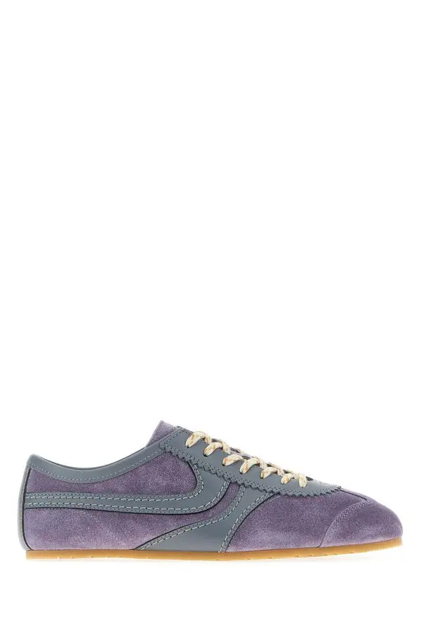 Dries Van Noten Round Toe Lace-up Sneakers - Lavender