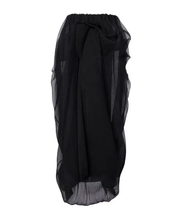 Magda Butrym Ruffled Silk Tulle Maxi Skirt
