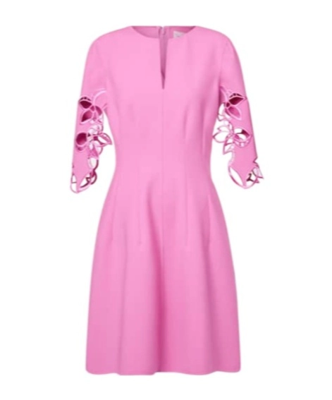 Oscar De La Renta Embroidered Wool-blend Lace Midi Dress