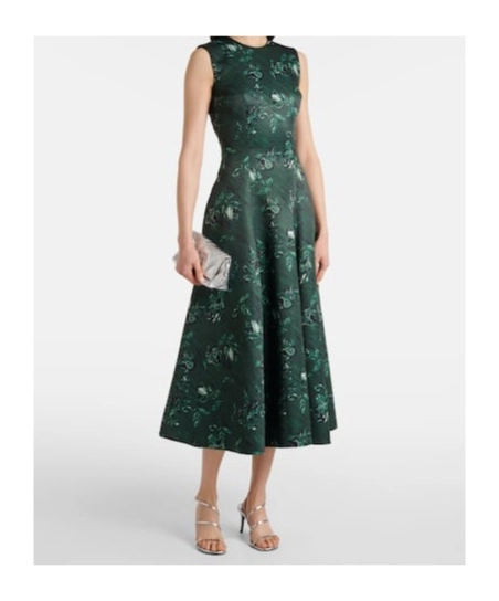 EMILIA WICKSTEAD Mara Floral Taffeta Gown - Green