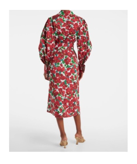 Carolina Herrera Floral Cotton-blend Shirt Dress