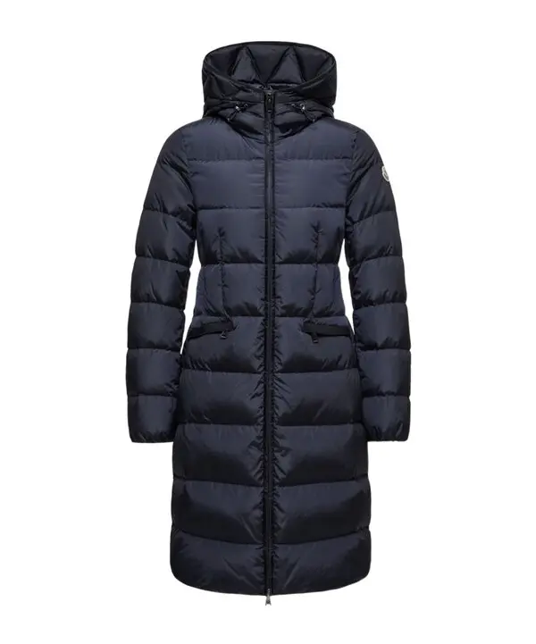 Moncler Avocette Hooded Long Down Jacket - Midnight Blue