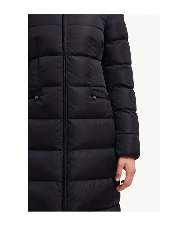 Moncler Avocette Hooded Long Down Jacket - Midnight Blue