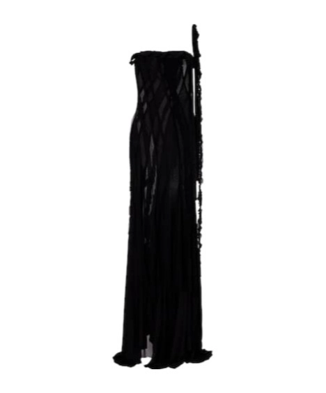 Blumarine Draped One-shoulder Gown