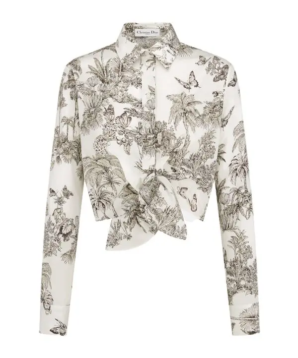 Dior Dioriviera Tied Cropped Blouse