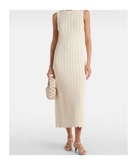 Altuzarra Sissi Open-knit Cotton Midi Dress - Nude