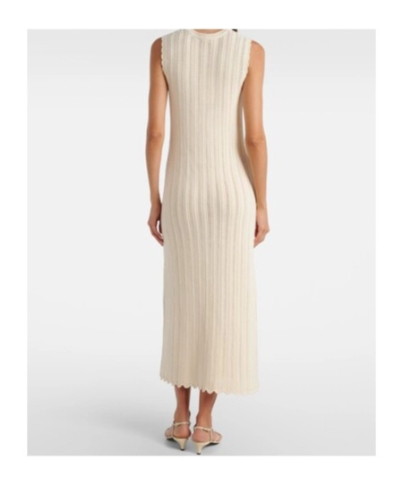 Altuzarra Sissi Open-knit Cotton Midi Dress - Nude