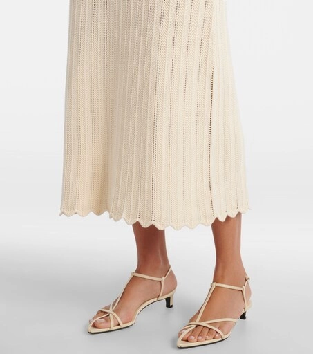 Altuzarra Sissi Open-knit Cotton Midi Dress - Nude